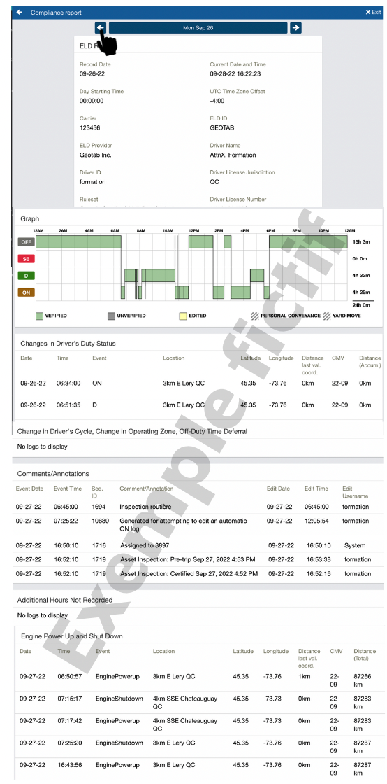 Geotab Drive : Comment faire pour transférer mes journaux (logbook ...